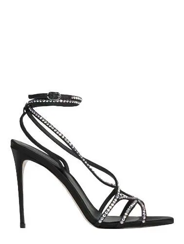 LE SILLA Textile Fiber Sandals - Black