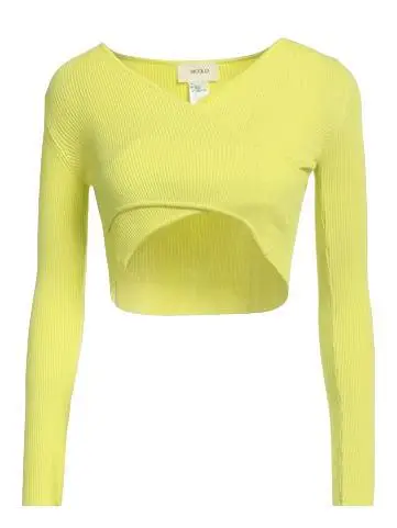 VICOLO Knit Solid Color Sweater - Green