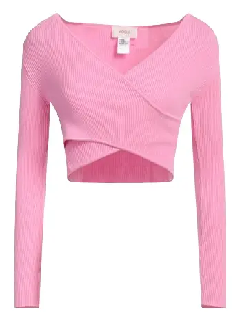 VICOLO Knit Solid Color Sweater - Pink