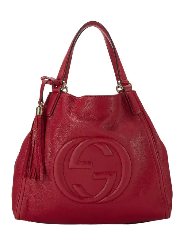 Gucci Leather Soho Convertible Shoulder Bag - Red