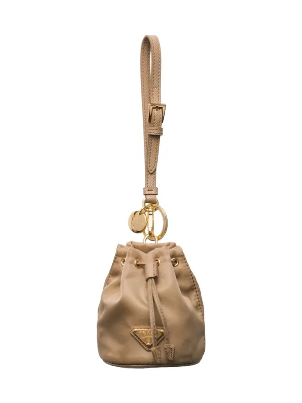 Prada Re-nylon Keychain Charm - Camel