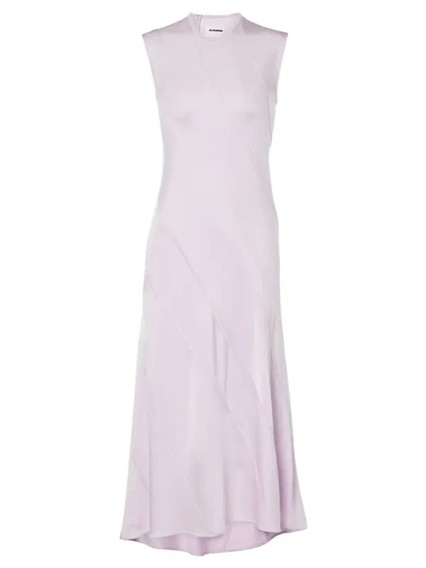 JIL SANDER Asymmetric Midi Dress - Purple