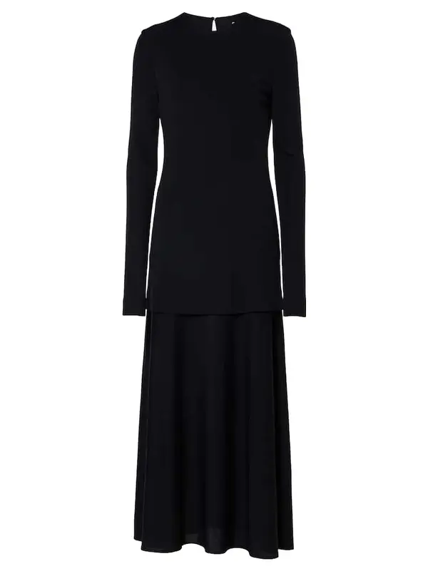 JIL SANDER Layered Maxi Dress - Black