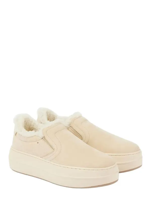 Hogan Skyscraper Suede Platform Sneakers - White