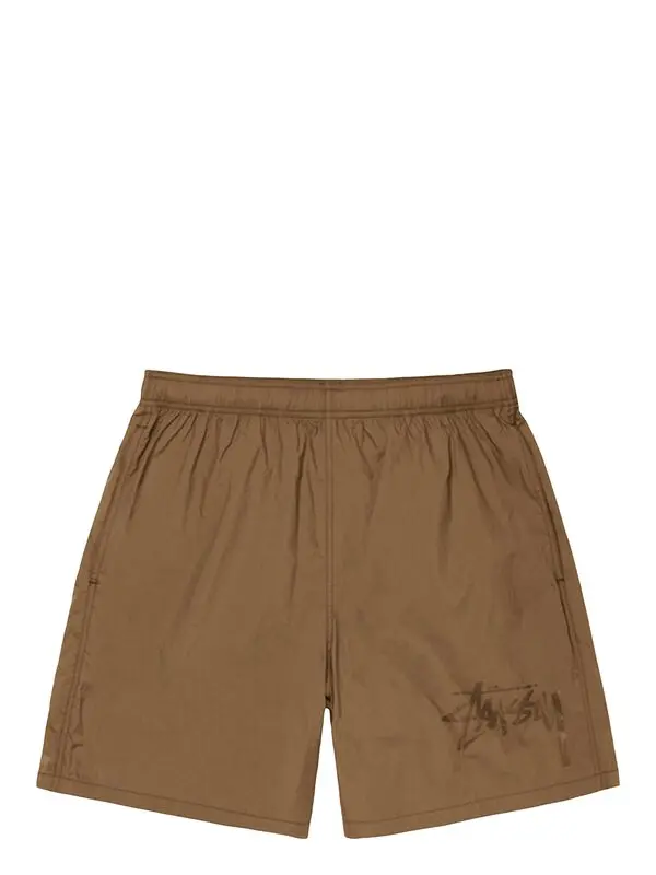 StÜssy Big Stock Nylon Shorts - Gold