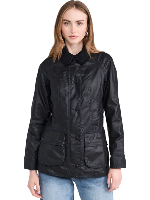 Barbour Beadnell Wax Jacket - Navy