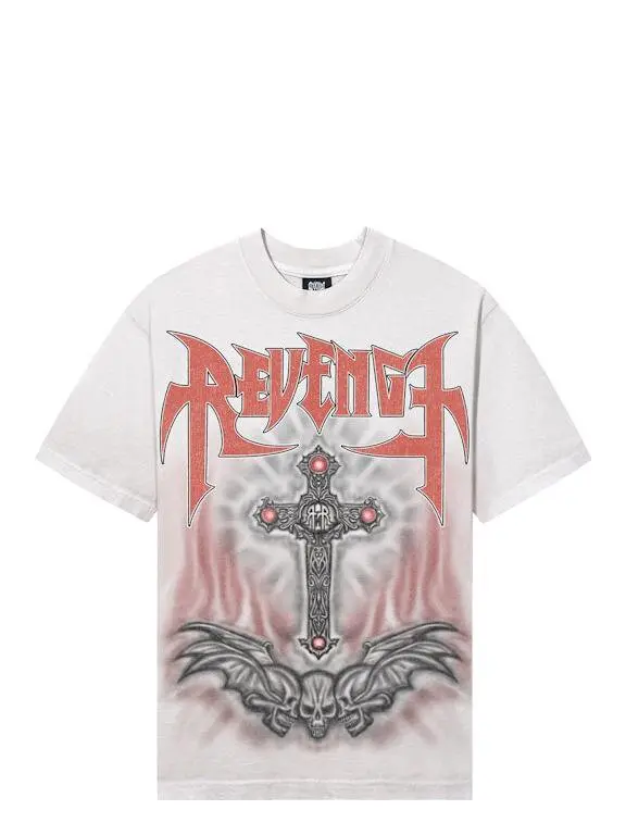 REVENGE Airbrush Metal Tee Shirt - Cement