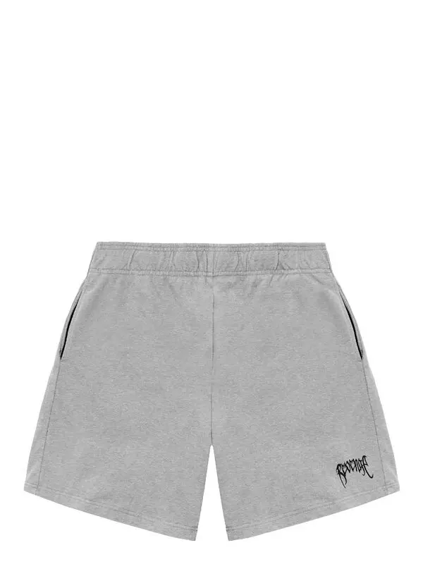 REVENGE Embroidered Basic Shorts - Heather Grey