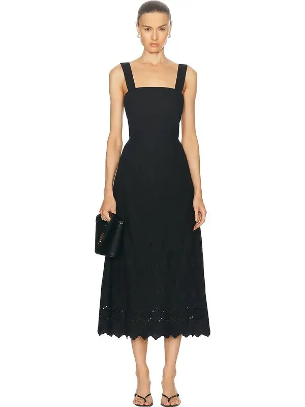 Posse Amelia Square Neck Dress - Black