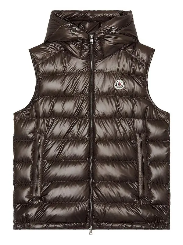 Moncler Barant Puffer Vest - Dark Brown
