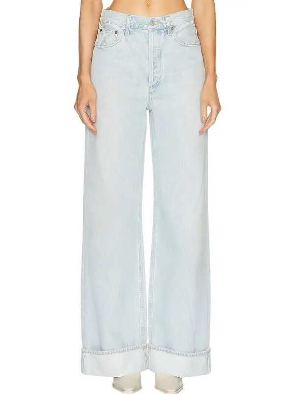 AGOLDE Dame High Rise Wide Leg Jeans - Revive
