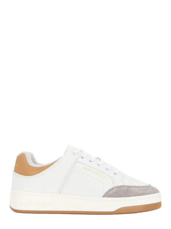 Saint Laurent Sl61 Sneaker - Blanc  Foggy  & Gold