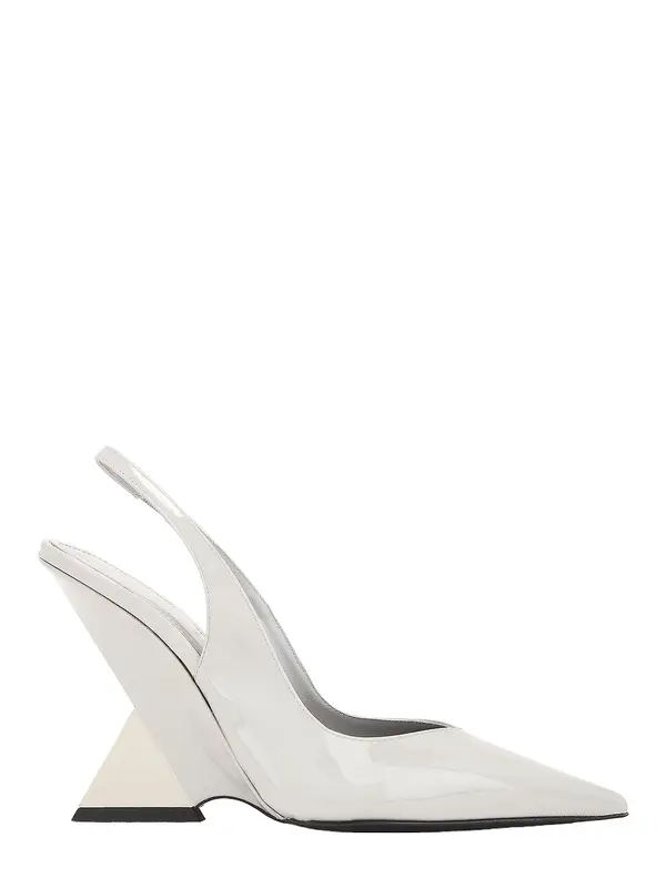 Attico Cheope Slingback Pump - Grey & Nickel