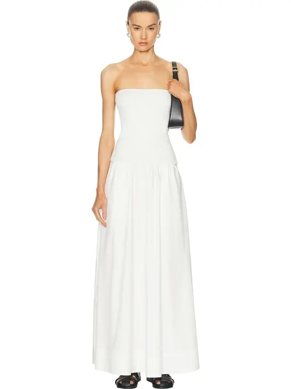 ST. AGNI Strapless Dress - White