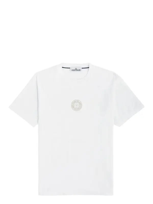 Stone Island Logo-print Cotton T-shirt - White