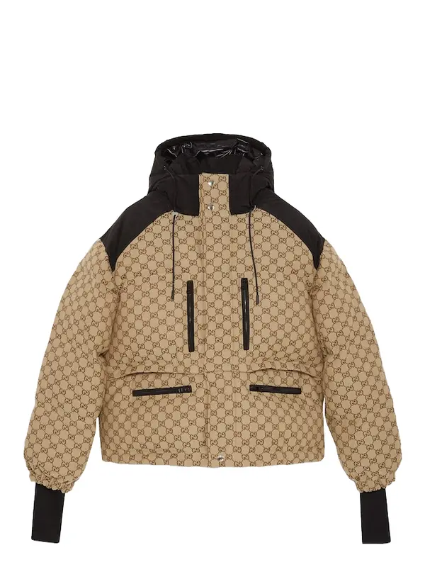 Gucci Gg Canvas Bomber Jacket - Beige