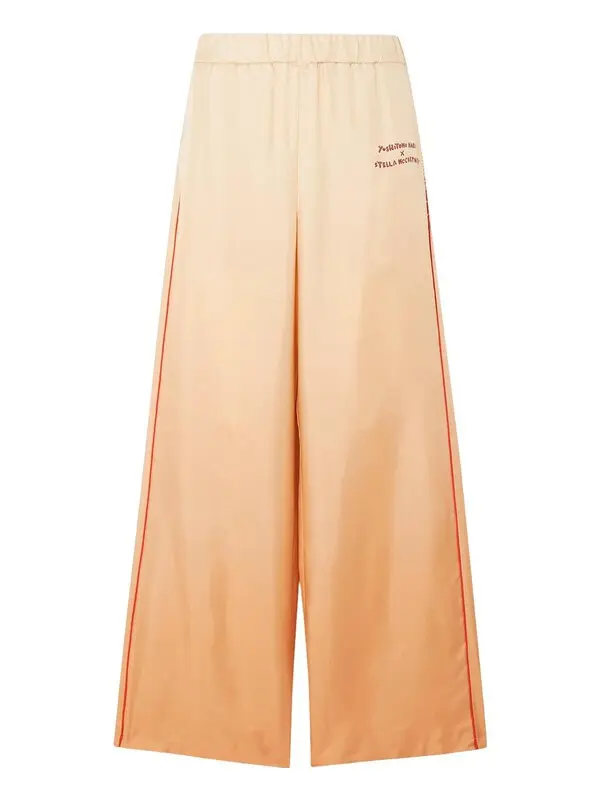 Stella McCartney Printed Wide-leg Pants - Peach