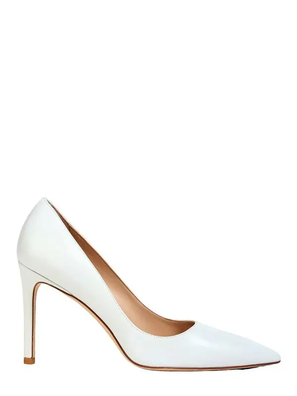 STUART WEITZMAN Leigh 95 Leather Pumps - White