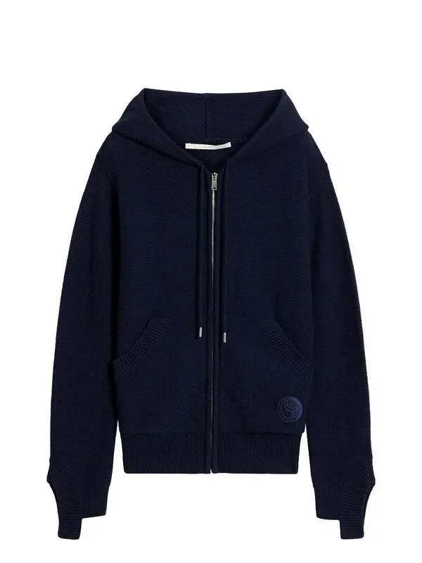 Stella McCartney Cashmere And Wool-blend Hoodie - Navy
