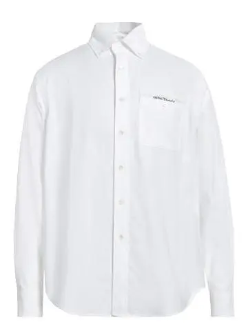 Palm Angels Shirt Azure Size Cotton - White