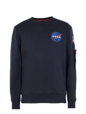 Alpha Industries Crewneck Sweatshirt With Embroidered Logo - Blue