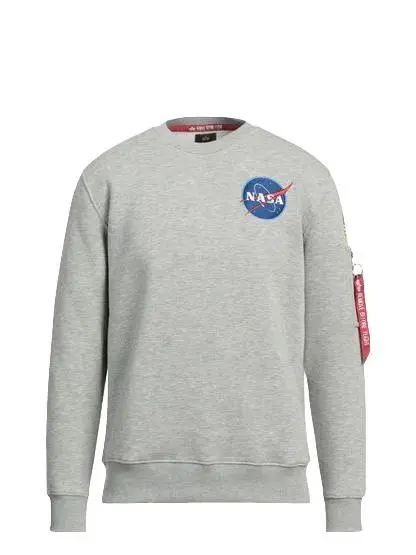 Alpha Industries Crewneck Sweatshirt With Embroidered Logo - Grey