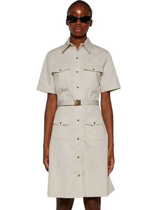 Miu Miu Crepe De Chine Shirt Dress - Calce