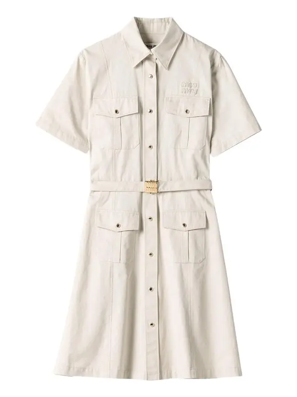 Miu Miu Crepe De Chine Shirt Dress - Calce