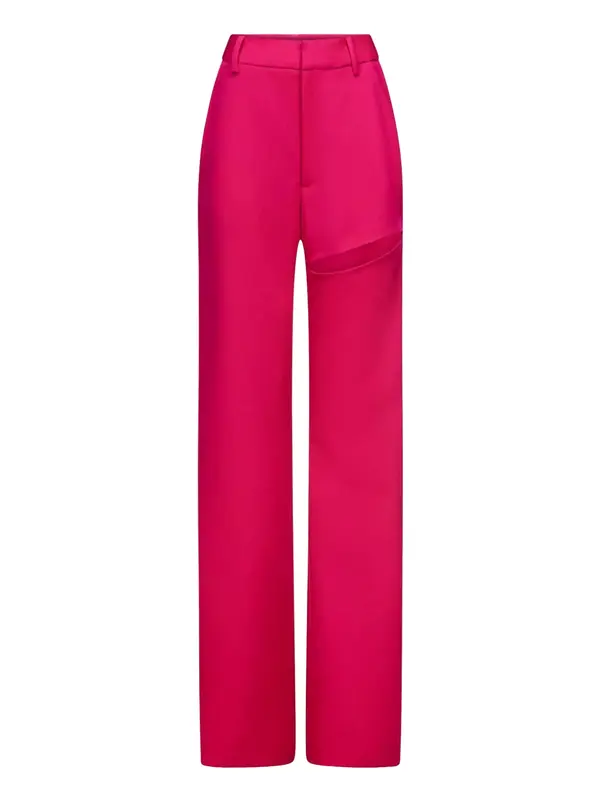 AREA Asymmetric Slit Trousers - Pink