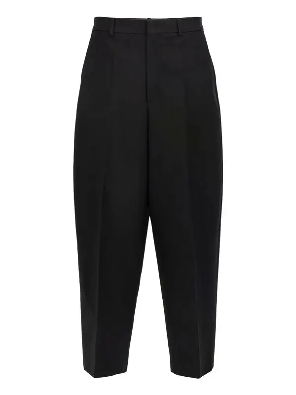 Valentino Garavani Cropped Wide-leg Trousers - Black