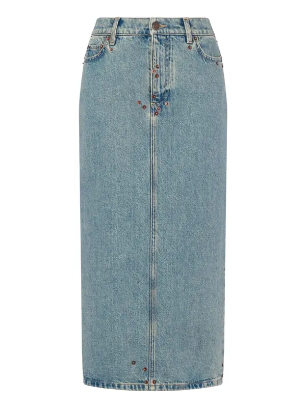 Moschino Mid-rise Denim Skirt - Blue