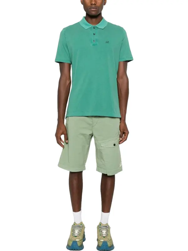 C.P. COMPANY Twill Stretch Shorts - Green