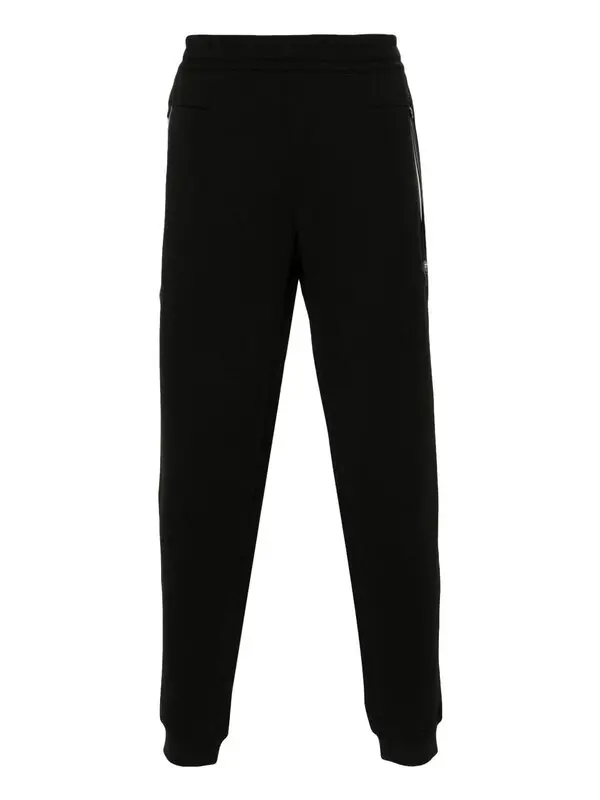 EA7 Rubberised Logo Track Pants - Black