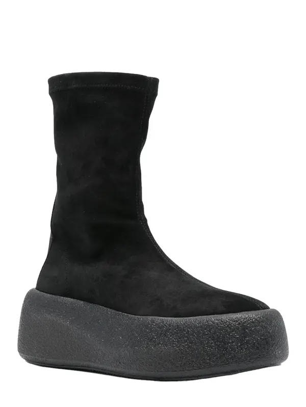 VIC MATIE Suede Platform Boots - Black