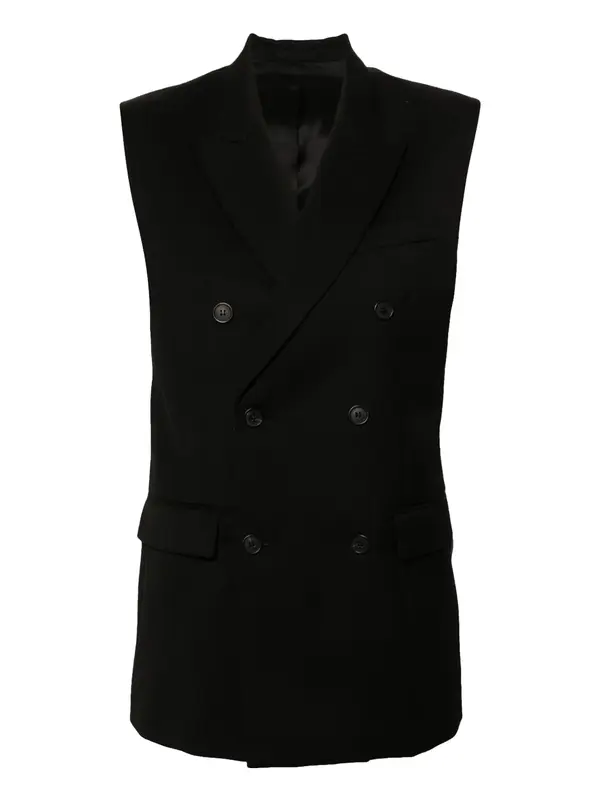 Wardrobe.NYC Double-breasted Gilet - Black