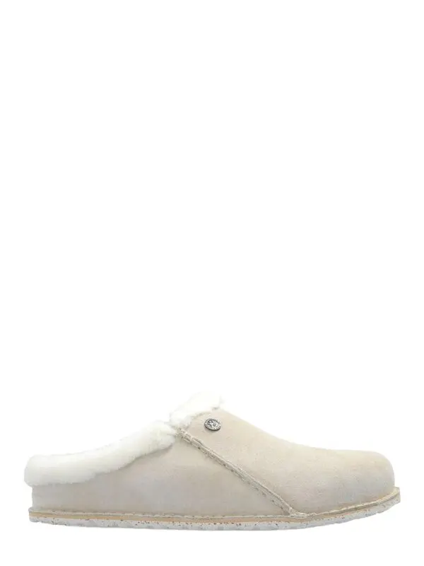 BIRKENSTOCK Faux-fur Trim Slippers - Neutrals