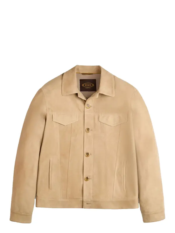 TOD'S Suede Trucker Jacket - Neutrals