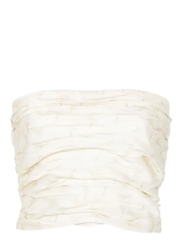 ROTATE BY BIRGER CHRISTENSEN Scarf-detail Printed Top - Neutrals