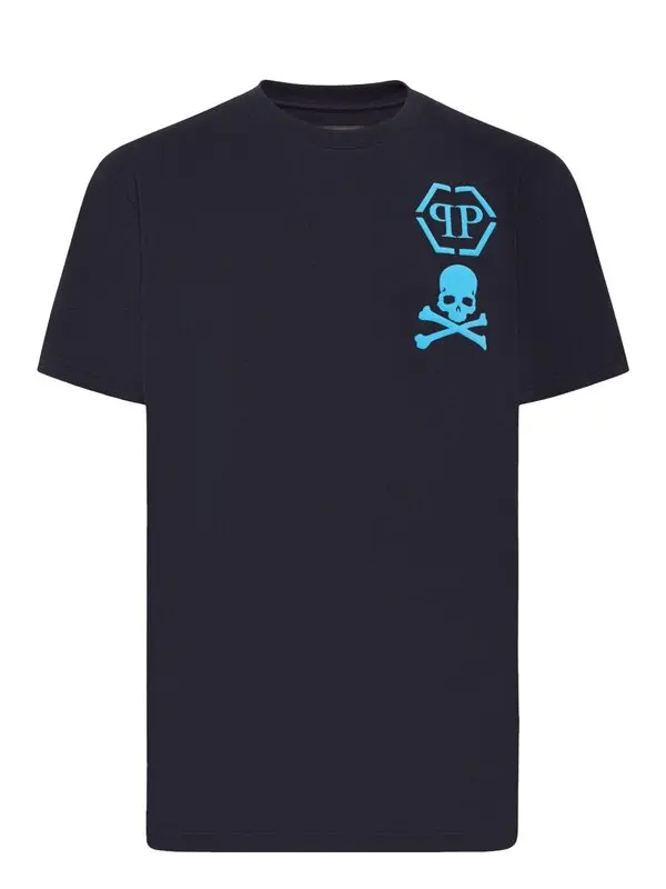 Philipp Plein Ss Skull&bones T-shirt - Blue