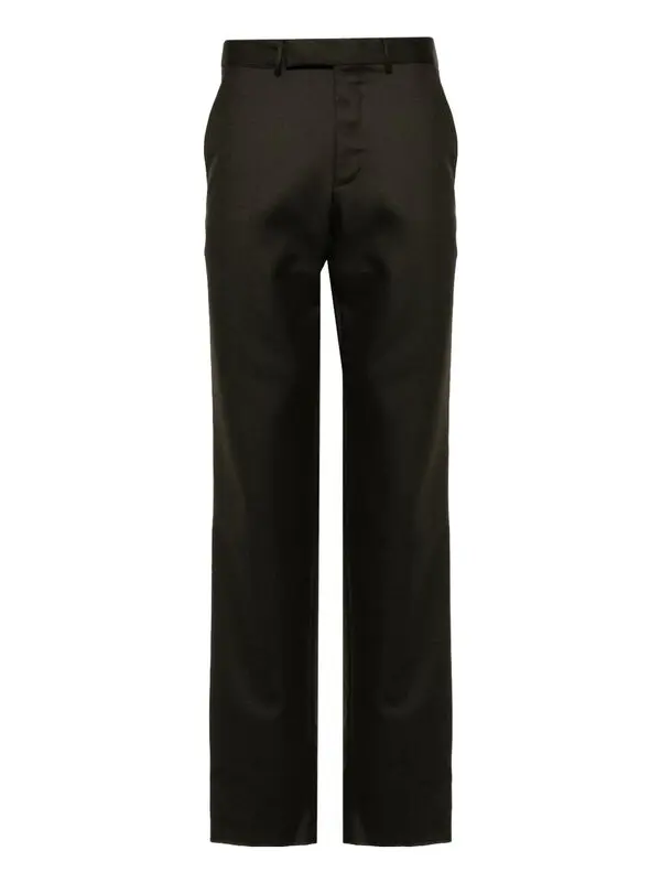Zegna Tapered-leg Tailored Trousers - Brown