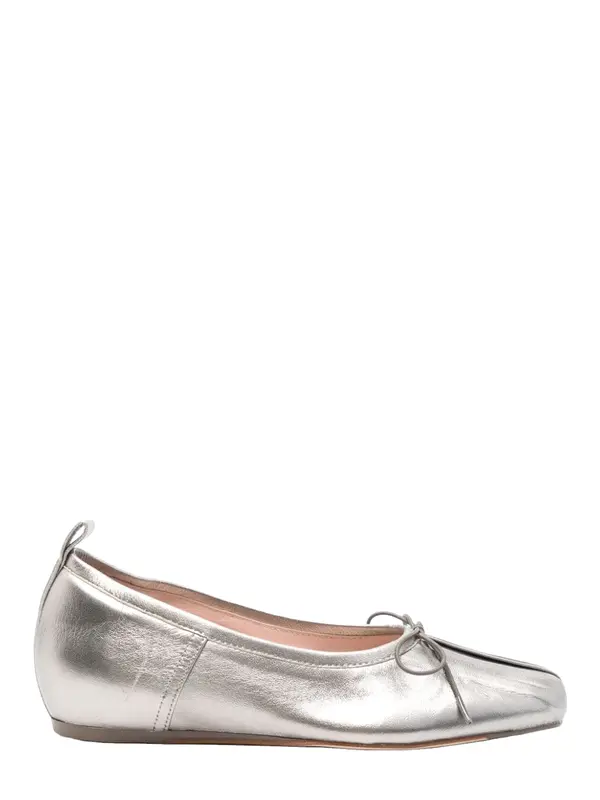Simone Rocha Pleated Ballerina Shoes - Silver