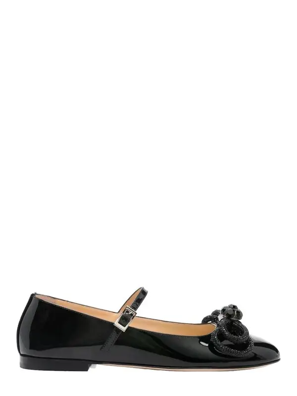 Mach & Mach Double Bow Ballet Flat - Black