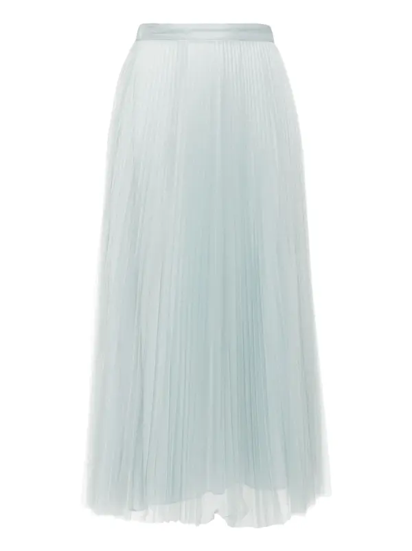 TWINSET Logo-plaque Pleated Midi Skirt - Blue