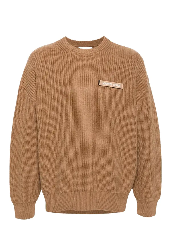MARINE SERRE Merino Sweater - Neutrals