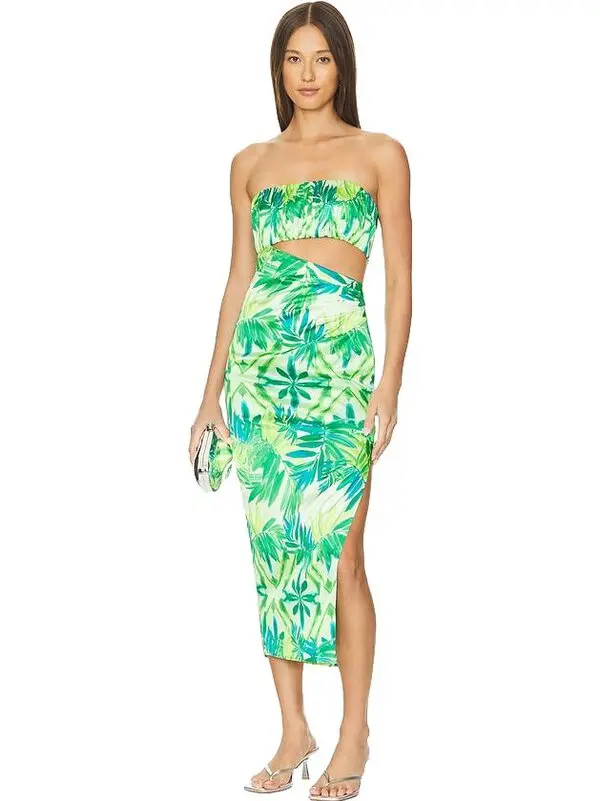 RUNAWAY THE LABEL Posanto Dress - Palm Print