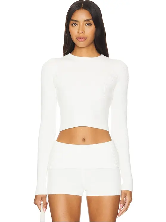 LOVERS AND FRIENDS Clarisse Crewneck Sweater - White