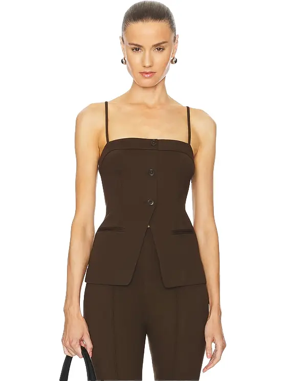 L'academie By Marianna Benigna Top - Dark Brown
