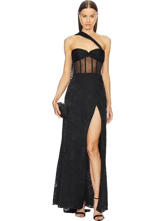 MICHAEL COSTELLO X Cecilia Gown - Black
