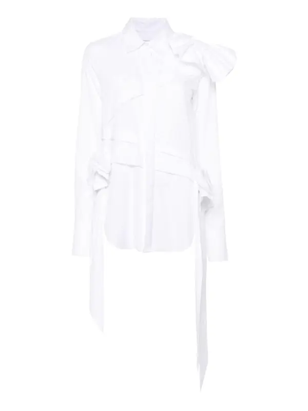 Viktor & Rolf Draped Bow Shirt - White