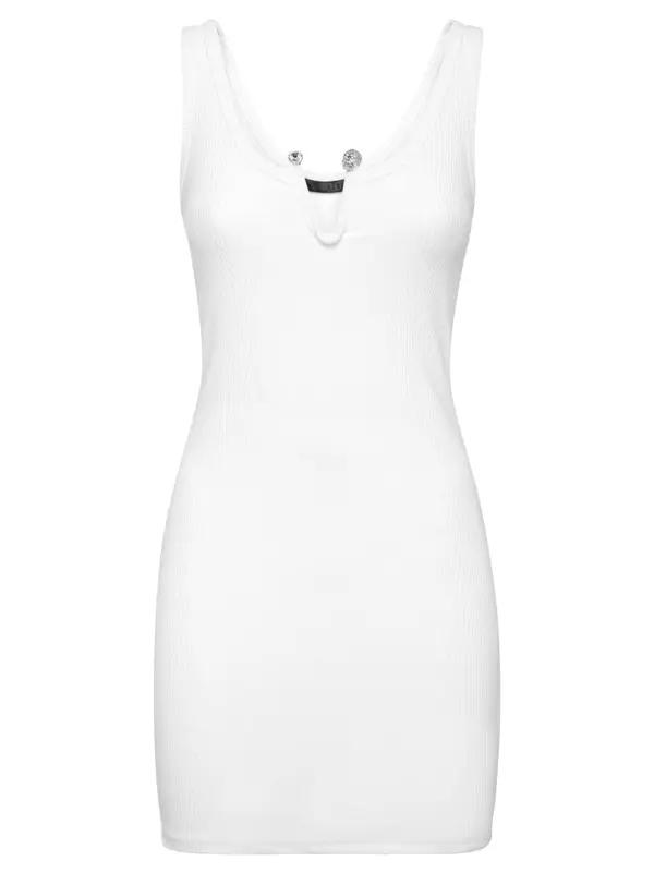 Philipp Plein Pierced Mini Dress - White